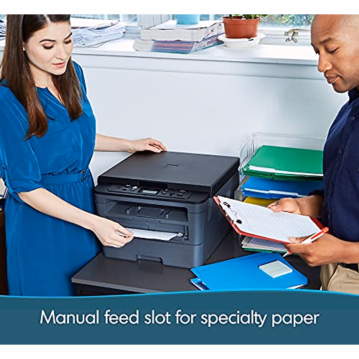 Brother Premium HL L23 Series Compact Monochrome Laser All-in-One Laser Printer I Print Scan Copy I Wireless | Mobile Printing I Auto 2-Sided Printing I Up to 32 Pages/Min + HDMI Cable (Renewed)