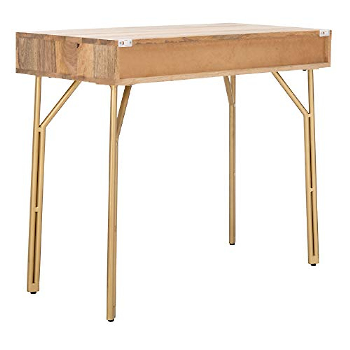 Safavieh Home Office Lily Modern Natural and Brass 2-drawer Desk