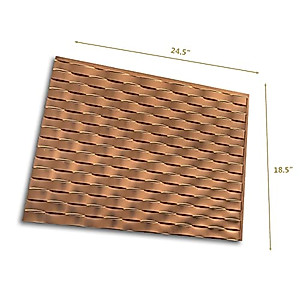 Retro-Art 3D Backsplash Wall Panels for Kitchen, Pack of 10, Geometric Woven Pattern in Bronze Gold, PVC, 24.5 x 18.5, Cover 31.48 sq.ft. 703526