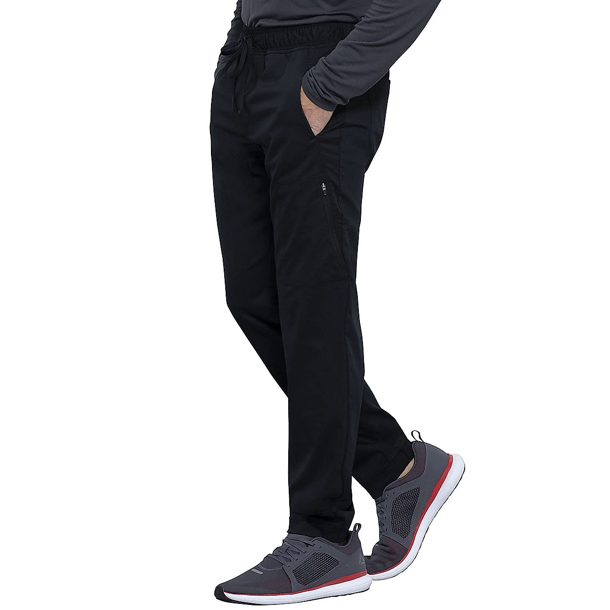 Cherokee Men Scrubs Pant Workwear Revolution Natural Rise Jogger WW012, M, Black