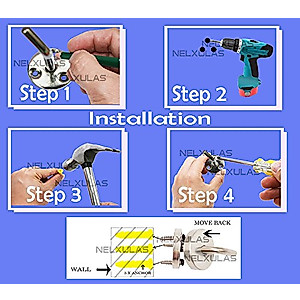 NELXULAS Brushed Stainless Steel Short Single Heavy Duty Wall Mount Hook, Coat Hook, Towel Hook, 4 in Pack