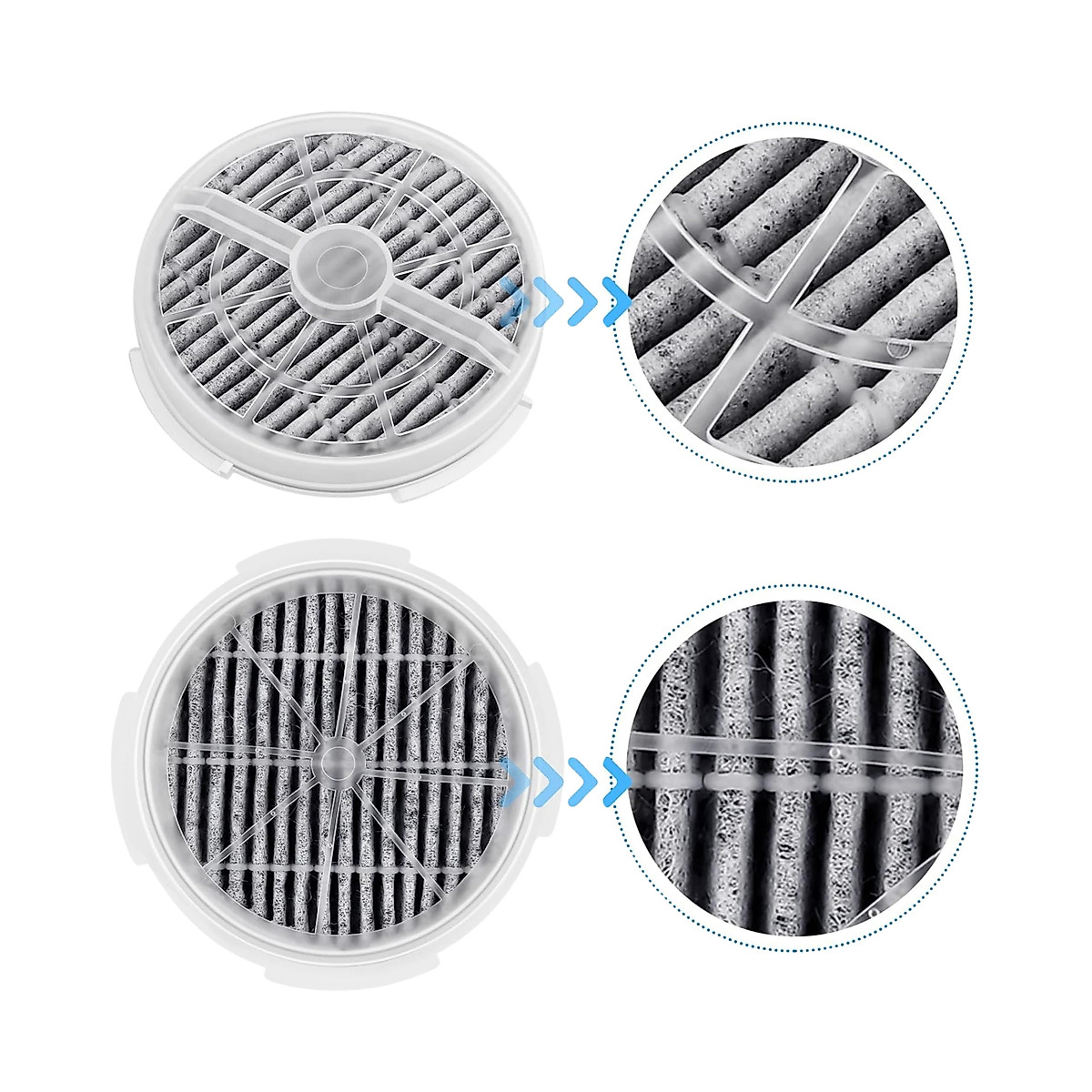 Nispira Activated Carbon HEPA Filter Replacement | For Air Purifier FridaBaby Sound Machine, Meleden, RIGOGLIOSO GL-2103, JINPUS, LTLKY 900S, 2103, 8 Pack