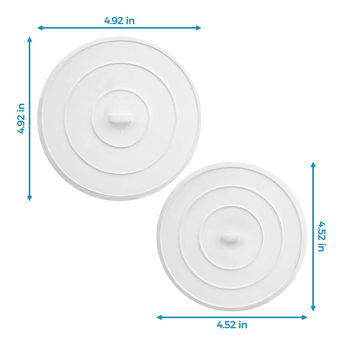 Sink Stopper (2 Pack) Rubber Bathtub Drain Stopper & Kitchen Sink Plug The Best Universal Sink Stopper and Travel Plug by Muzitao