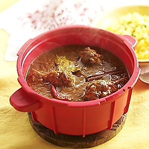 Meyer MPC-2.3IR Microwave Pressure Cooker, 0.6 gal (2.3 L), Polypropylene, Easy Cooking, Time-Saving, Rice Cooking, Italian Red