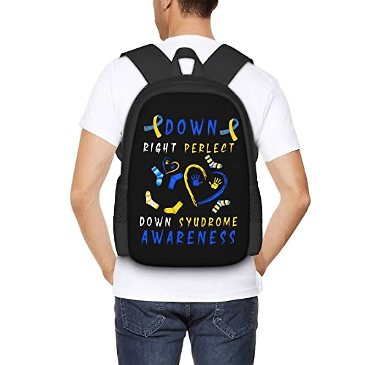 Down Syndrome Awareness Classical Basic Travel Backpack Fashion Backpack Large Capacity Laptop Backpacks Lightweight College Bookbag Adjustable Shoulder Strap Daypack