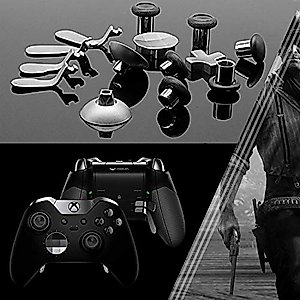 AQIDAP Elite Kit for Xbox One Elite Controller Accessory (6 Different Metal Analog Sticks - 4 Paddles - 2 D-Pads - and 2 Magnetic Base Xbox One Elite Controller Replacement Parts)