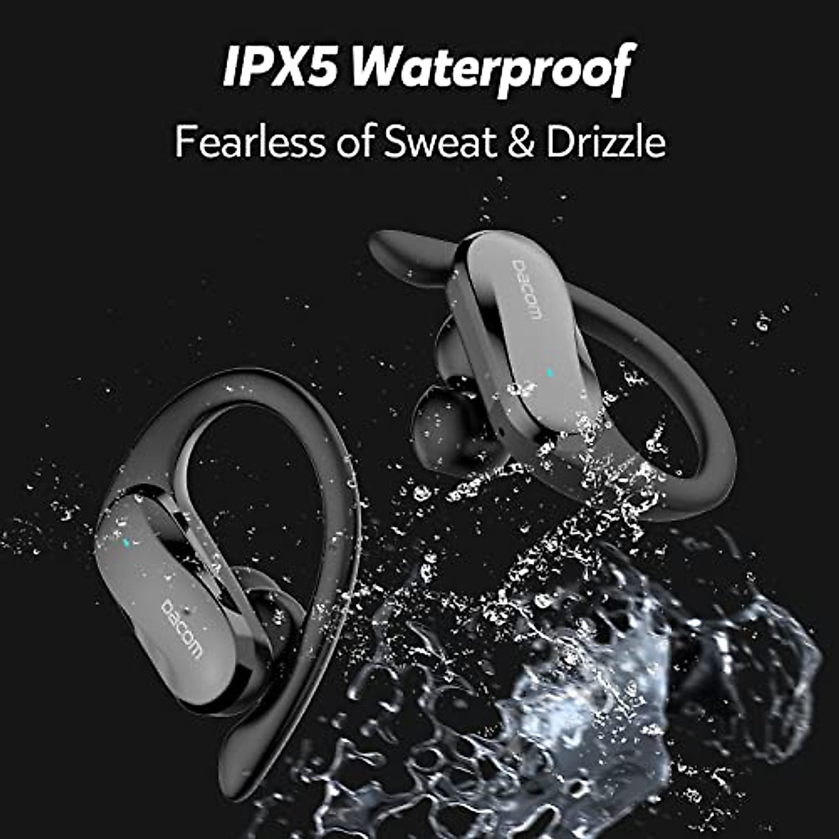 Wireless Earbuds with Earhooks Bluetooth Headphones 30Hrs Playtime with Wireless Charging Case Running Headphones Over Ear Waterproof Earphones with Mic Earbuds Wireless for Sports Running Workout