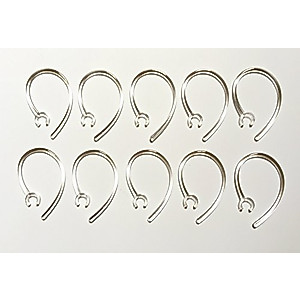 Habelyi 10pcs Clear Replacement Bluetooth Headset Earhooks for Plantronics Marque M155 M165 M1100 M100 M55 M28 M25 (6mm)