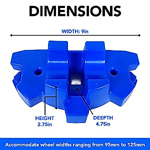 50 Strong Scooter Stand - Fits Most Scooters - Interlocking Offset Extra Stable Base - Blue