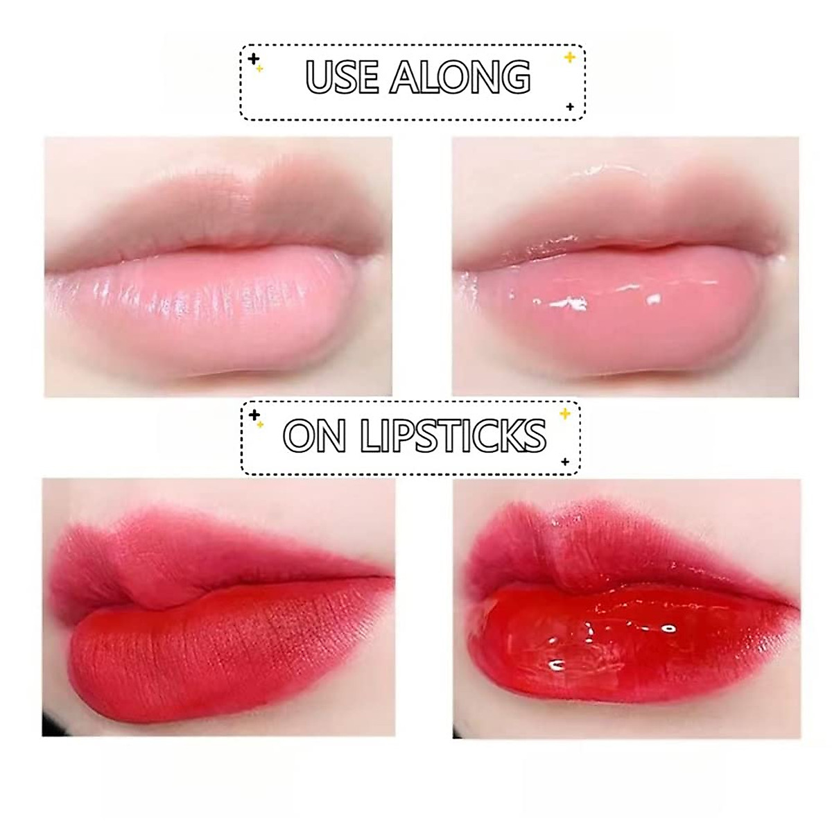 ASKELI Hydrating Lip Oil, 2 Pack Plumper Tinted Lip Oil Gloss Set, Clear Plumping Lip Balm Makeup for Plumping and Moisturizing Dry Lips(Raspberry & Pink)