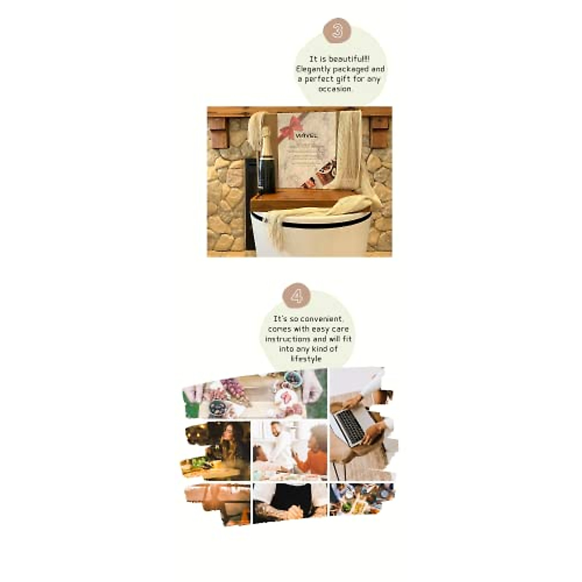 Viavel Large Acacia Wooden Cutting Board - Thick, Multipurpose & Reversible Wood Charcuterie Board for Chopping or Serving - 16 x 12 x 1.5 Inch - Deep Juice Grooves, Beautiful Gift !