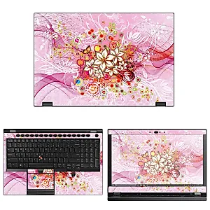 Decalrus - Protective Decal Floral Skin Sticker for Lenovo ThinkPad P53 (15.6" Screen) case Cover wrap LEthnkpd15_P53-179