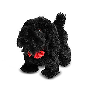 MEVA Kids Walking and Barking Puppy Dog Toy Pet with Remote Control Leash, Gifts for Kids Boys Girls (Black)