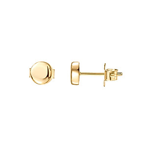 PAVOI 14K Gold Plated 925 Sterling Silver Earrings | Tiny Dot/Triangle Disc Stud Earrings | Yellow Gold Stud Earrings for Women