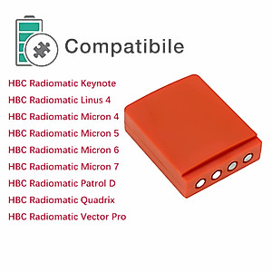 Youejoeq BA223000, BA223030,FUB6 Battery Replacement for HBC Radiomatic Quadrix, Micron 4, 5, 6, 7,Vector Pro, Keynote 2000mAh Battery Replacement BA223000, BA223030, FUB6 Remote Control Transmitter