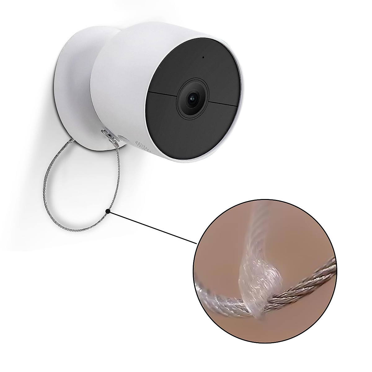 Baaletc Anti-Theft Security Chain for Google Nest Cam Outdoor/Indoor, Durable Security Chain Nest Cam Mount for Google Nest Cam Lock Accessories