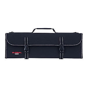 Global G-668/16, Knife Roll with Handle and 16 Pockets, Black
