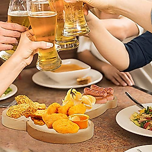 1 Pack Wood Board Cheese Aperitif Tray Charcuterie Boards, 15.8"x 10" Funny Kitchen Wine Meat Platter Unique Bachelorette Party Women Gifts for Housewarming Bachelor Party, Anniversary Wedding Couple