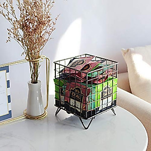 RECAPS Coffee Pod Storage Holder Kitchen Organizer Compatible with Nespresso Black Stores Coffee Pods, Tea Bags and Sugar Packets