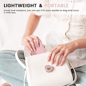 molshine Hard Shell Leather Sunglasses Case,Classic Large Glasses Case for Women Men,Sunglass Eyeglasses (Pink)