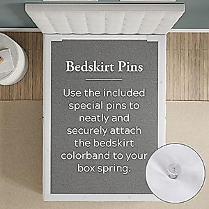 Bed Maker’s Never Lift Your Mattress Microfiber Wrap-Around Bed Skirt, Tailored Style, Classic 14 Inch Drop Length, California King, Grey