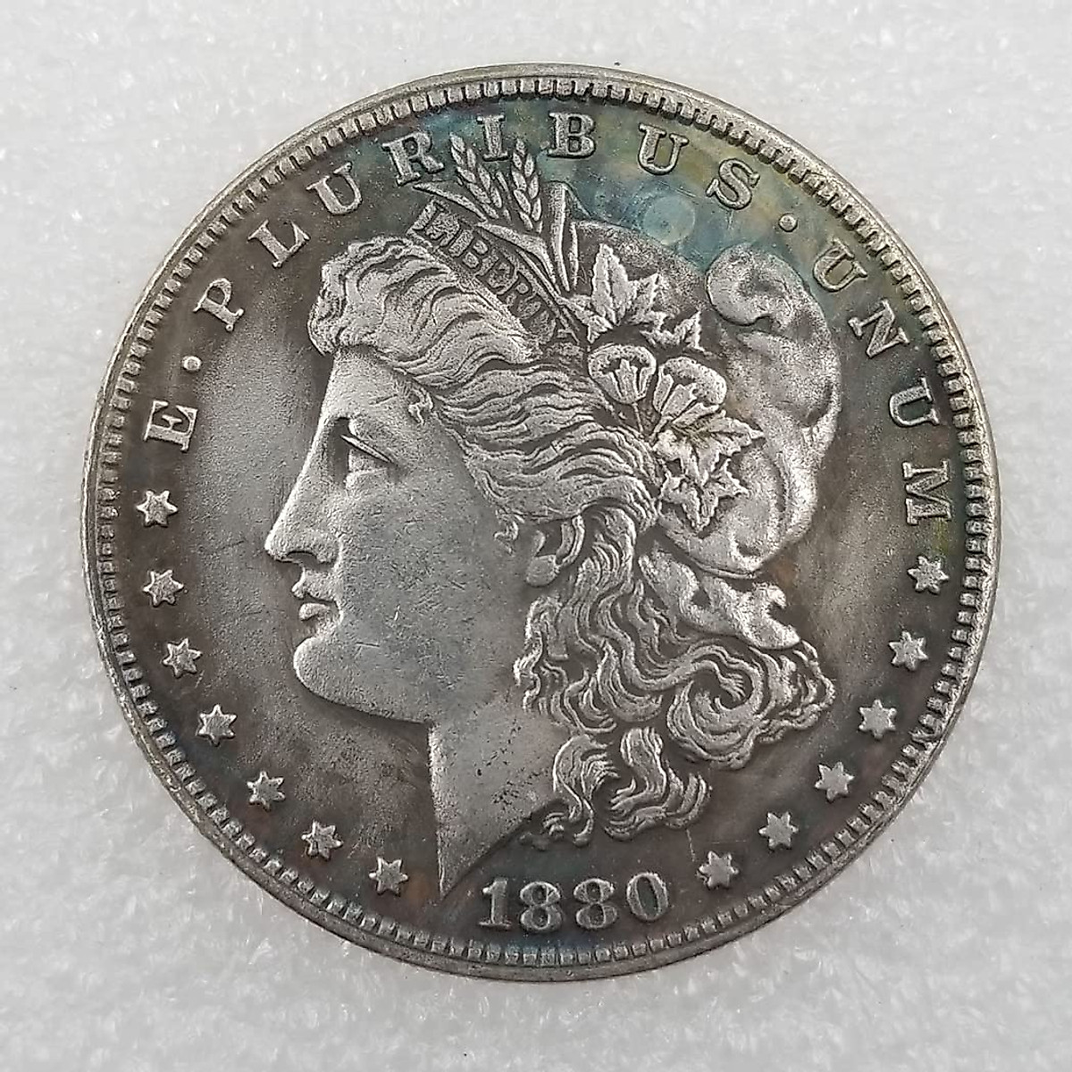 Kocreat Copy 1880-Morgan Dollar Plating Silver Coin-Replica U.S Old Original Pre Morgan Souvenir Coin Lucky Coin Hobby Collection