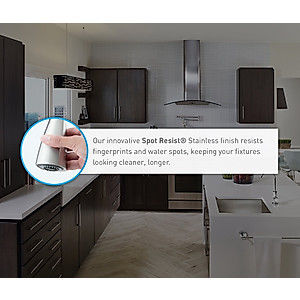 Moen S3946SRS Transitional Deck Mounted Kitchen Soap Dispenser with Above the Sink Refillable Bottle, Spot Resist Stainless