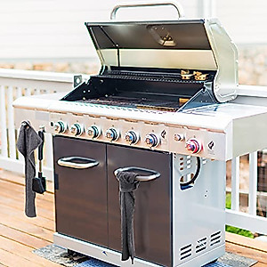 Grey Hand Towels with Hanging Loops - Set of 2 Gray Kitchen Towels, Hanging Kitchen Towels with Hanging Loop, Grey Dish Towels with Loops for Hanging, Oven Towel Loop Without Buttons or Snaps (Short)