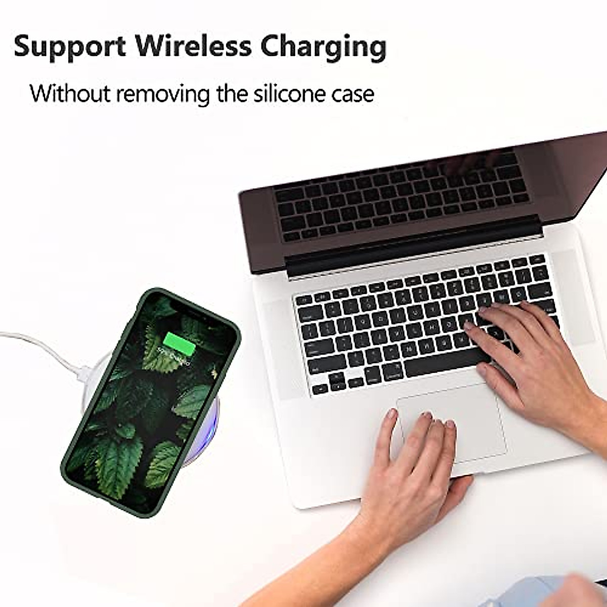 ZVastt iPhone 11 Case iPhone 11 Phone Case Liquid Silicone Soft Gel Rubber Cover Microfiber Lining Anti-Scratch Durable Full Body Shockproof Protective Phone Cases for iPhone 11 6.1", Forest Green