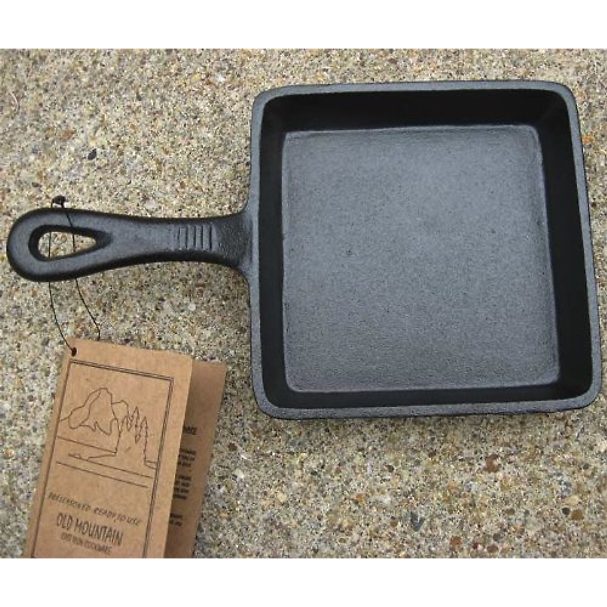 Old Mountain Square Single Serve Cast Iron Skillet - Preseasoned Set of 6