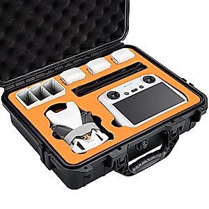 YETEETH Mini 3 Pro/Mini 3 Hard Case, Waterproof Pressure Resistant Carrying Case for DJI Mini 3 Pro/Mini 3 Accessories - Fits Latest DJI RC