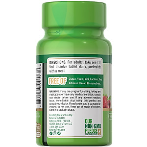 Nature's Truth B12 Vitamin | 60 Sublingual Tablets | 2500 mcg | Vegetarian, Non-GMO & Gluten Free
