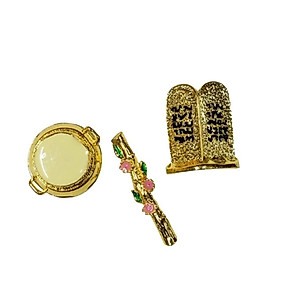 Bethlehem Gifts TM Ark of The Covenant Copper Replica Statue (Ark Contents Mini)