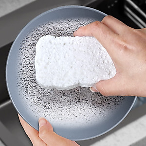 YTLX 6pcs Premium Heavy-Duty Household Cleaning Sponges Scratch-Free, Multi-Purpose Dish Scrub Sponges Reusable for Home Kitchen Cookware Bathroom, Safe Healthy Scrubbing Sponges Durable