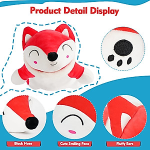 NXNYNZ Fox Stuffed Animal Plush Body Pillow, 19.7in Cute Red Soft Fox Plushie Kawaii Toy Doll Birthday Gift for Kids Boys Girls