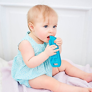 4Pcs Teething Toys for Babies, Soothe Babies Sore Gums BPA Free Silicone Teething Chew Toys with Pacifier Clip Infants Molar Teether Baby Shower Keepsake Gifts for 0-6 Months 6-12 Months