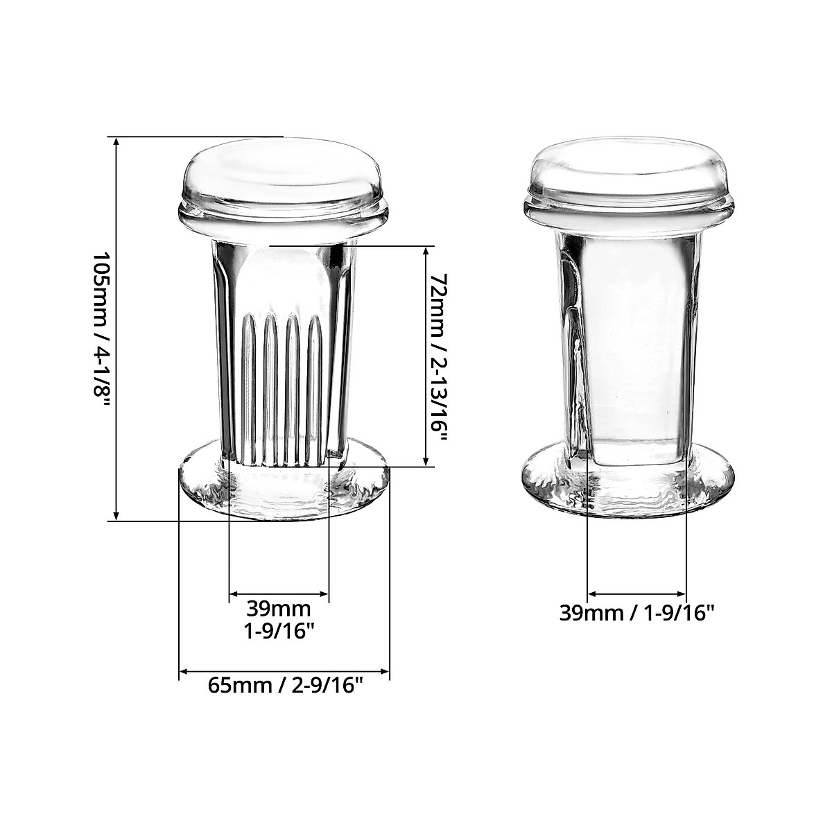 QWORK Coplin Staining Jar, 5 Slide Capacity 60 ml Glass Staining Tank