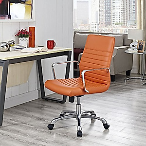 Modway MO-EEI-1534-ORA Finesse Mid Back Office Chair, Orange