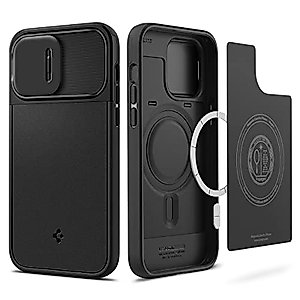 Spigen Optik Armor (MagFit) Compatible with MagSafe Designed for iPhone 14 Pro Case (2022) - Black