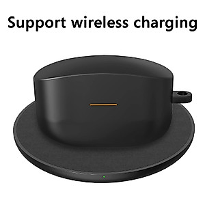 Geekria Silicone Case Cover Compatible with Sony WF-1000XM4 True Wireless Earbuds, Earphones Skin Cover, Protective Carrying Case with Keychain Hook, Charging Port Accessible (Black)