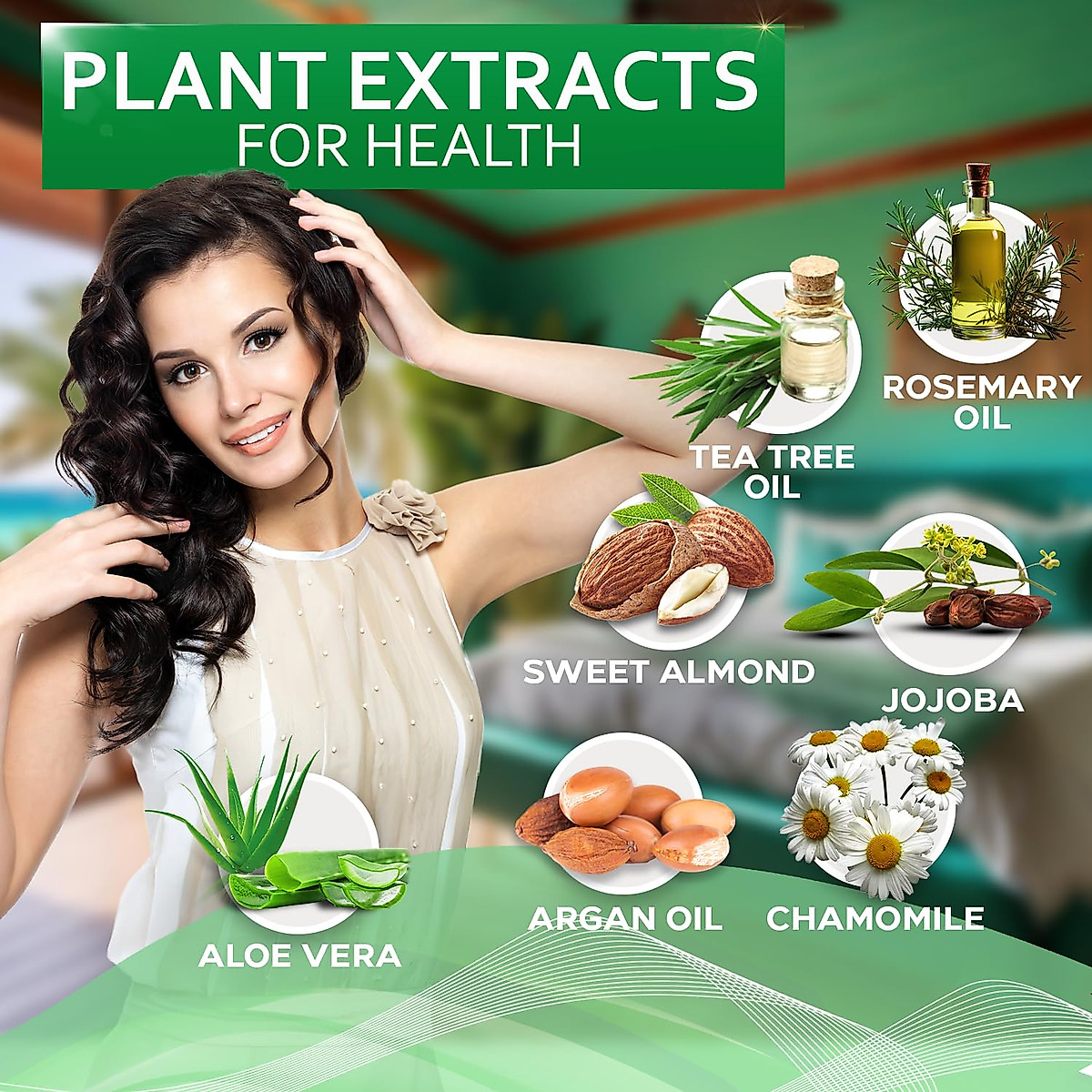 Tea Tree Oil Hair Mask - Deep Conditioner Treatment for All Hair Types - Intense Hydration Care and Protein Moisture Repair for Women and Men.