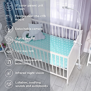Motorola Connectview 65 Plus, 5" Wi-Fi Video Baby Monitor with Over-The-Crib Mount (Single Camera)