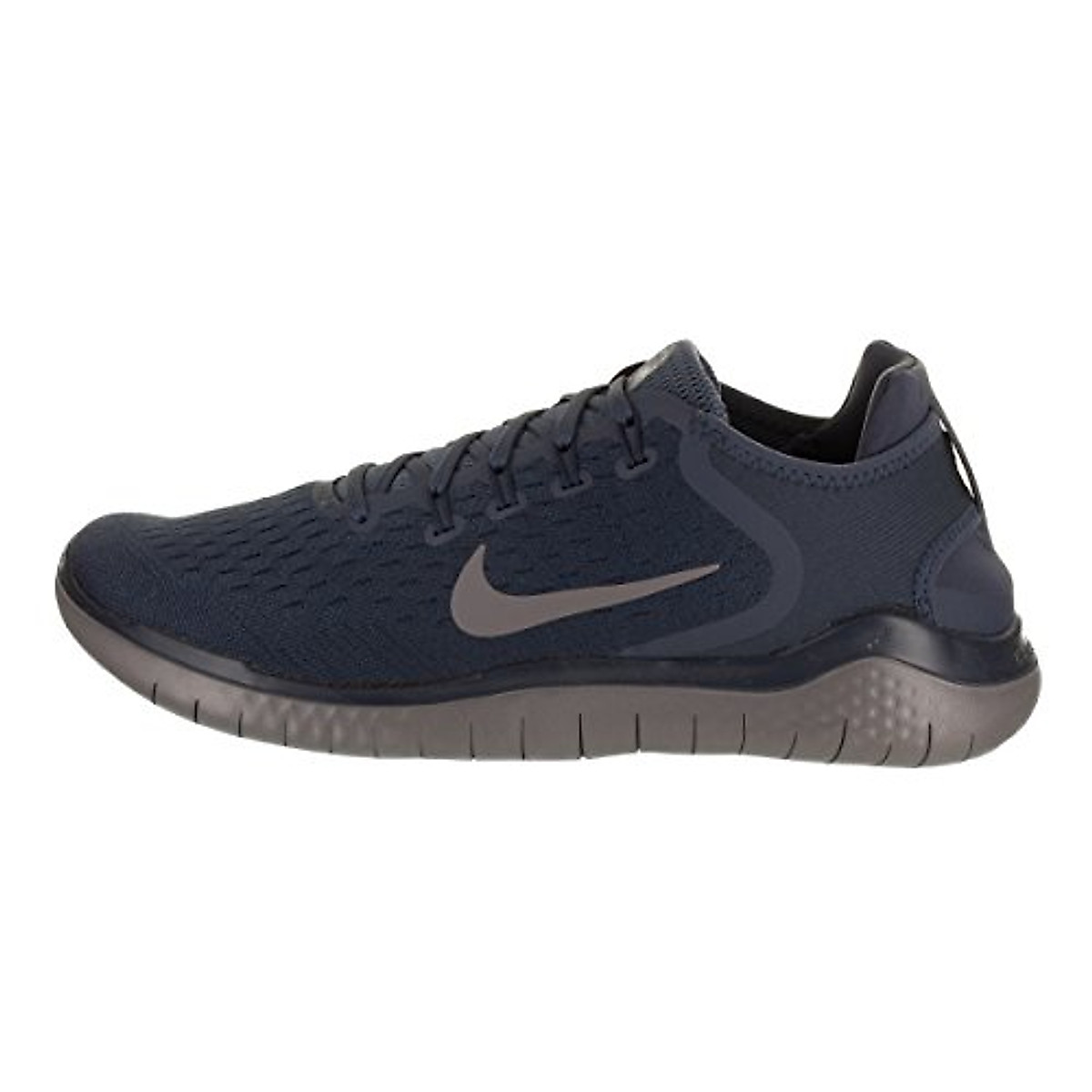 Nike Men's Free RN 2018 Running Shoes (8, Navy/Grey)