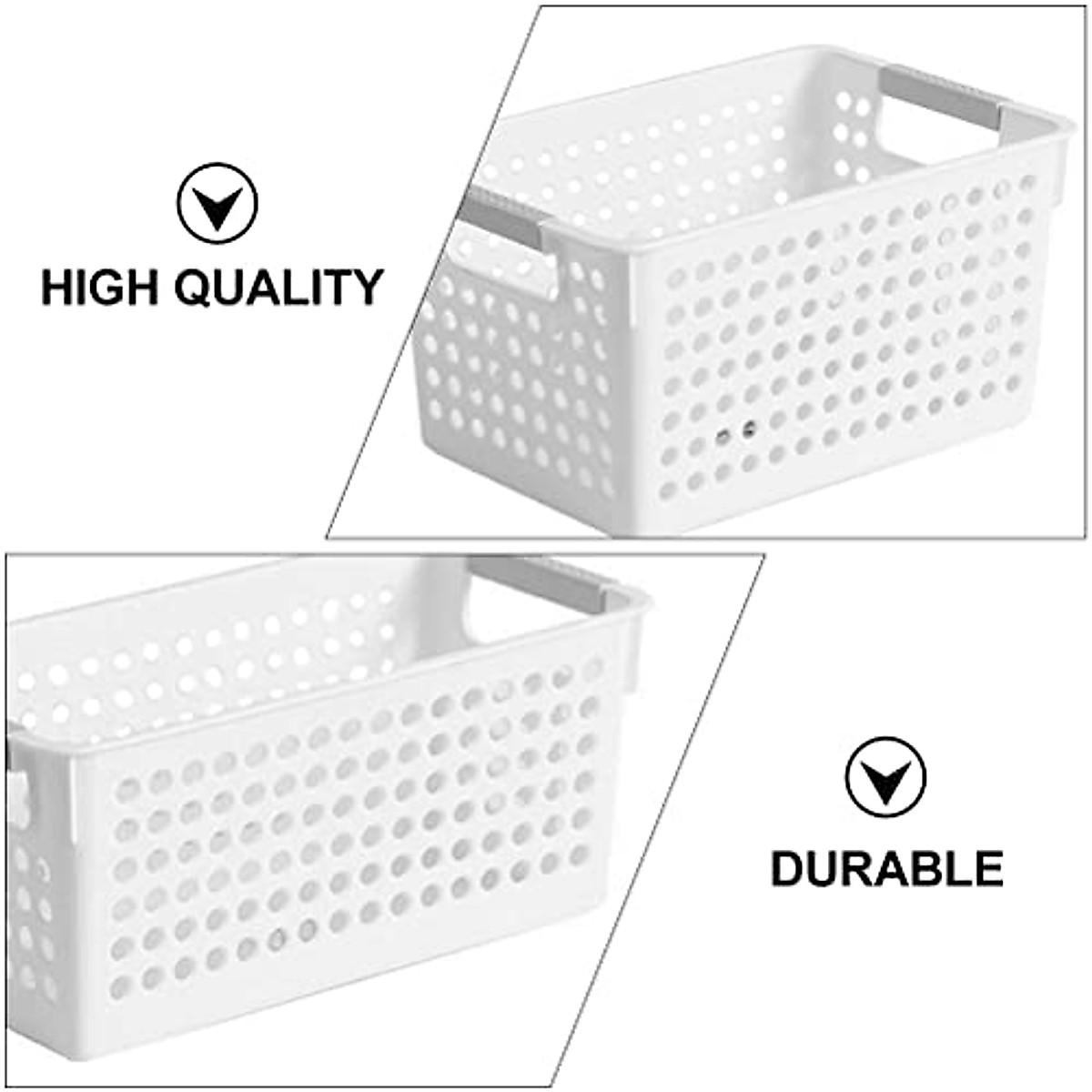 Cosmetics Storage Organizer 2pcs Multipurpose Sundries Baskets Desktop Organizers Storage Baskets (White) Jewelry Organizer Clear
