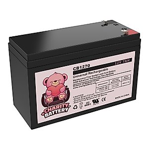 Charity Battery 12V 7Ah CB1270 Rechargeable SLA Sealed Lead Acid Replacement Battery