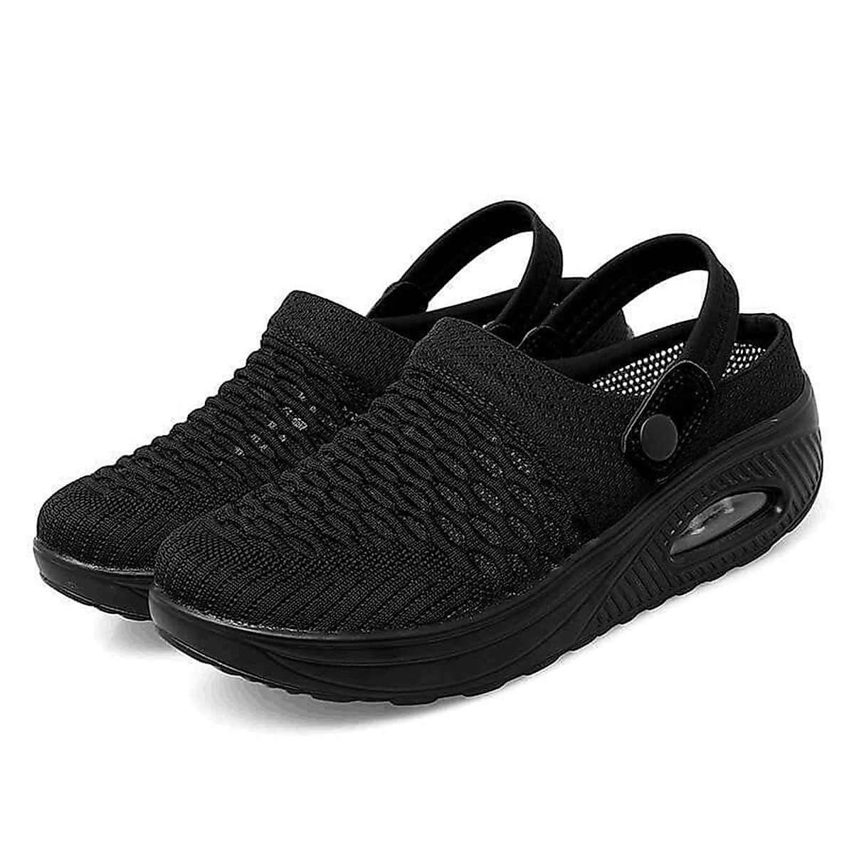 Dosurgorn Women Walking Shoes Air Cushion Slip-On Shoes - Orthopedic Diabetic Walking Shoes (Black,10)