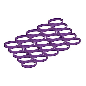 Purple Ribbon Awareness Silicone Bracelet 25 Pack