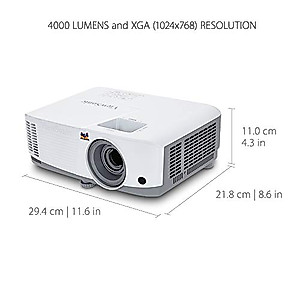 ViewSonic PG707X 4000 Lumens XGA Networkable DLP Projector with HDMI 1.3x Optical Zoom and Low Input Lag for Home and Corporate Settings