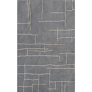 nuLOOM Contemporary Abstract Vivian Area Rug, 5x8, Grey