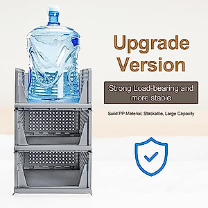 Homde 3 Pack Closet Organizer Stackable + 2 Pack Storage Bins 57.8QT with Lids and Wheels